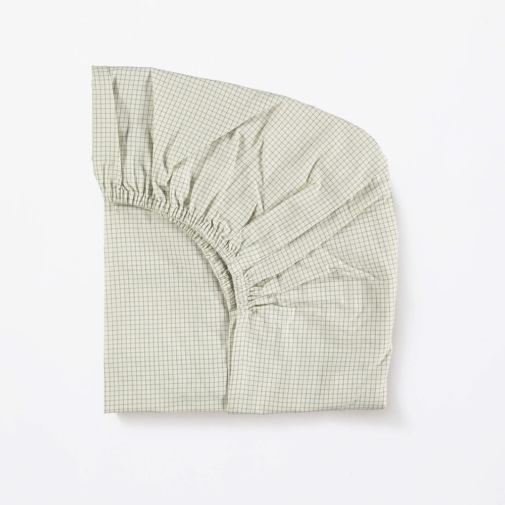 Green Check Fitted Sheet
