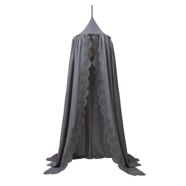 Scallop Embroidered Canopy - Blue