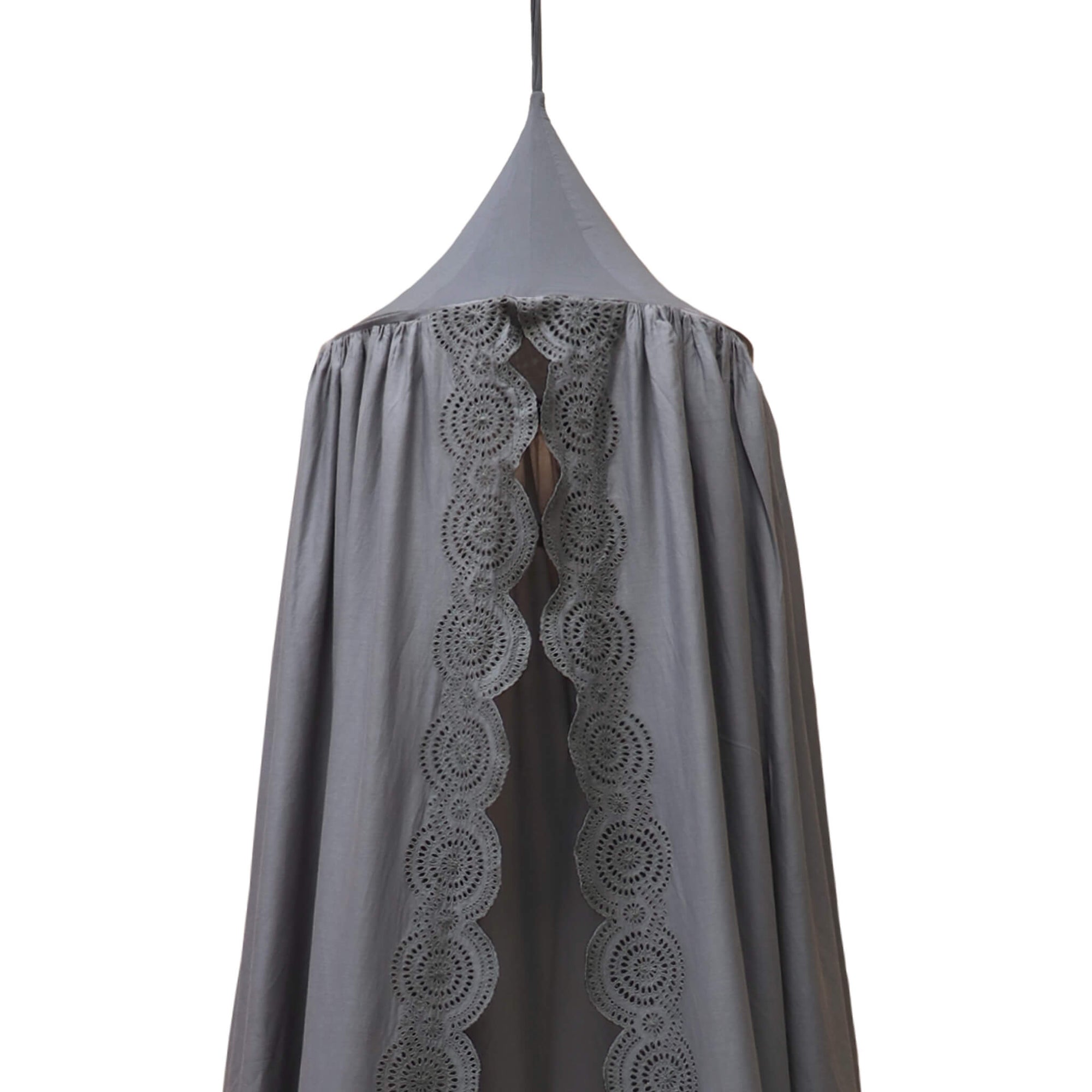 Scallop Embroidered Canopy - Blue